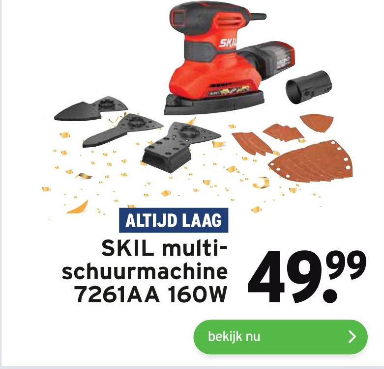 SKIL multi- schuurmachine 7261AA 160W aanbieding bij GAMMA