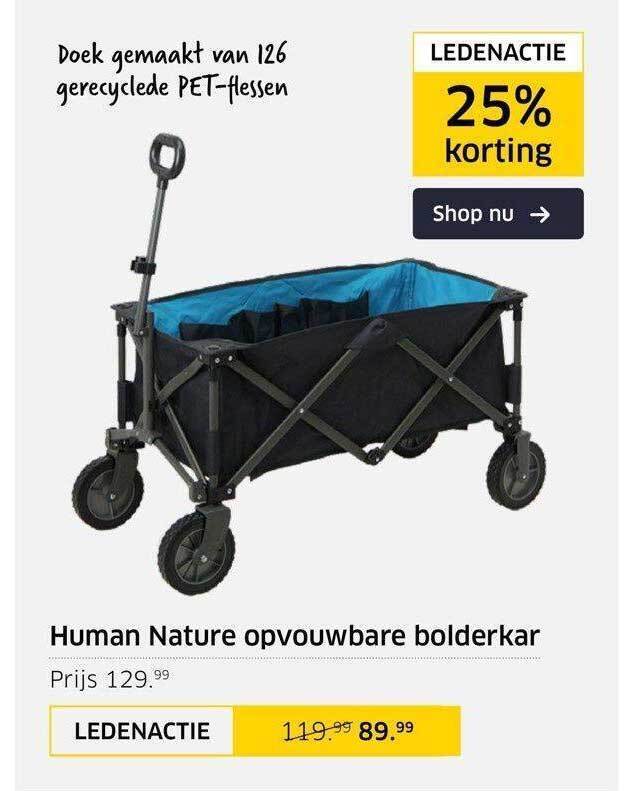 Human Nature Opvouwbare Bolderkar aanbieding bij ANWB