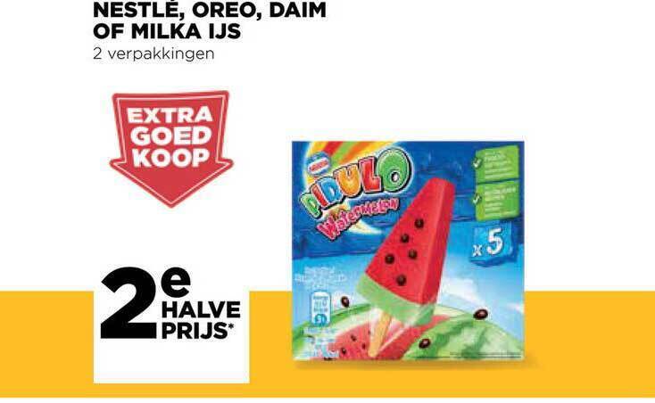 Nestle, Oreo, Daim Of Milka Ijs aanbieding bij Jumbo