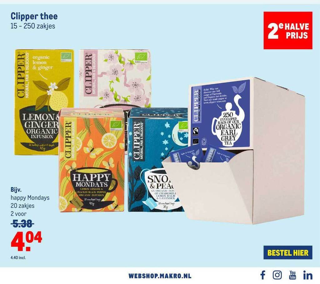 Clipper Thee aanbieding bij Makro