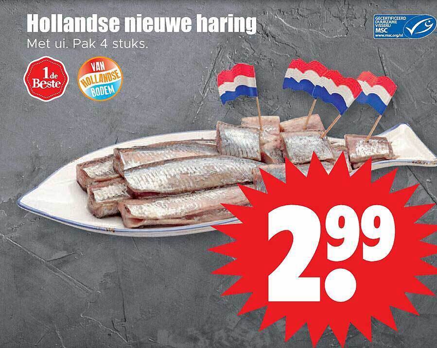 Hollandse Nieuwe Haring aanbieding bij Dirk