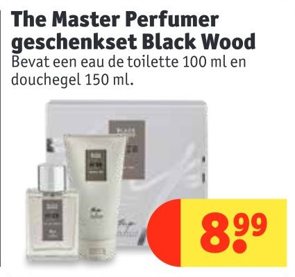 The Master Perfumer geschenkset Black Wood aanbieding bij Kruidvat
