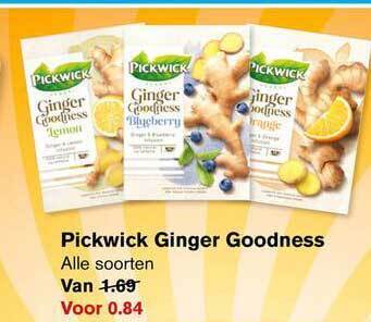 Pickwick Ginger Goodness aanbieding bij Hoogvliet