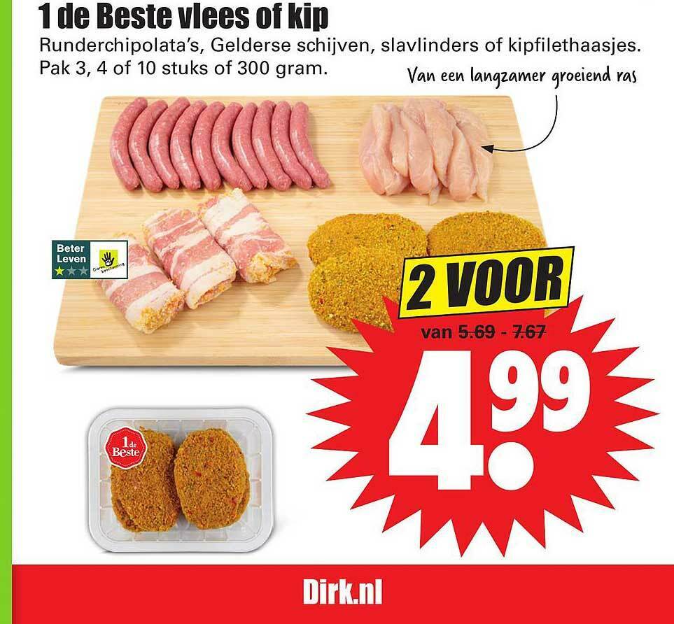 1 de beste vlees of kip : runderchipolata's, gelderse schijven ...
