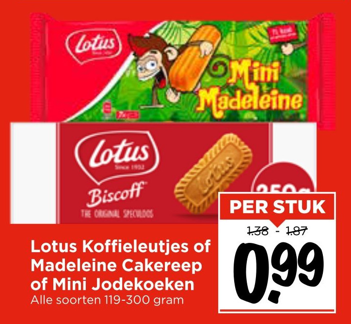 Lotus Koffieleutjes of Madeleine Cakereep of Mini Jodekoeken aanbieding ...