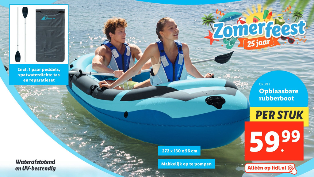 CRIVIT Opblaasbare rubberboot aanbieding bij Lidl