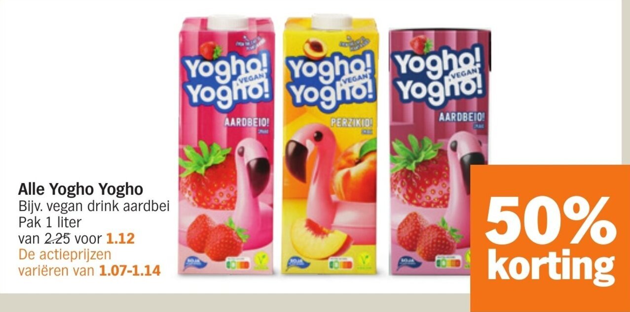 Alle Yogho Yogho 1 liter aanbieding bij Albert Heijn