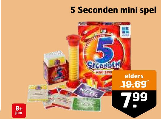 5 Seconden mini spel aanbieding bij Trekpleister