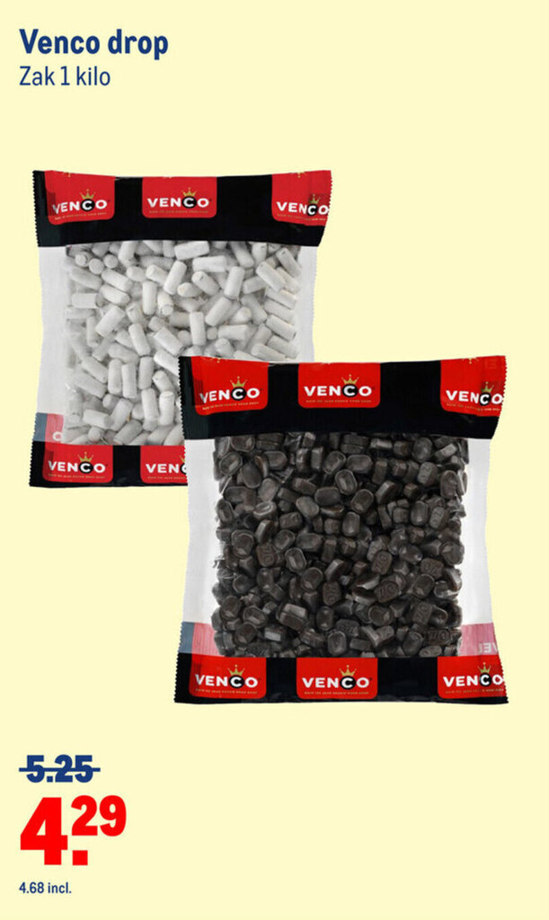 Venco drop aanbieding bij Makro
