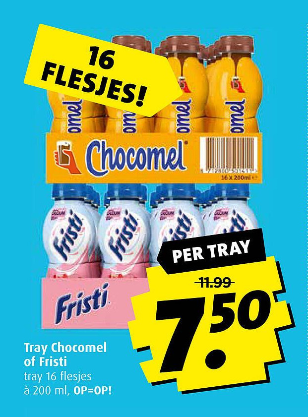Tray Chocomel of Fristi aanbieding bij Boni