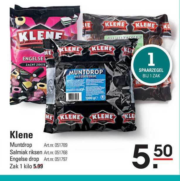 Klene Muntdrop, Salmiak Riksen Of Engelse Drop aanbieding bij Sligro