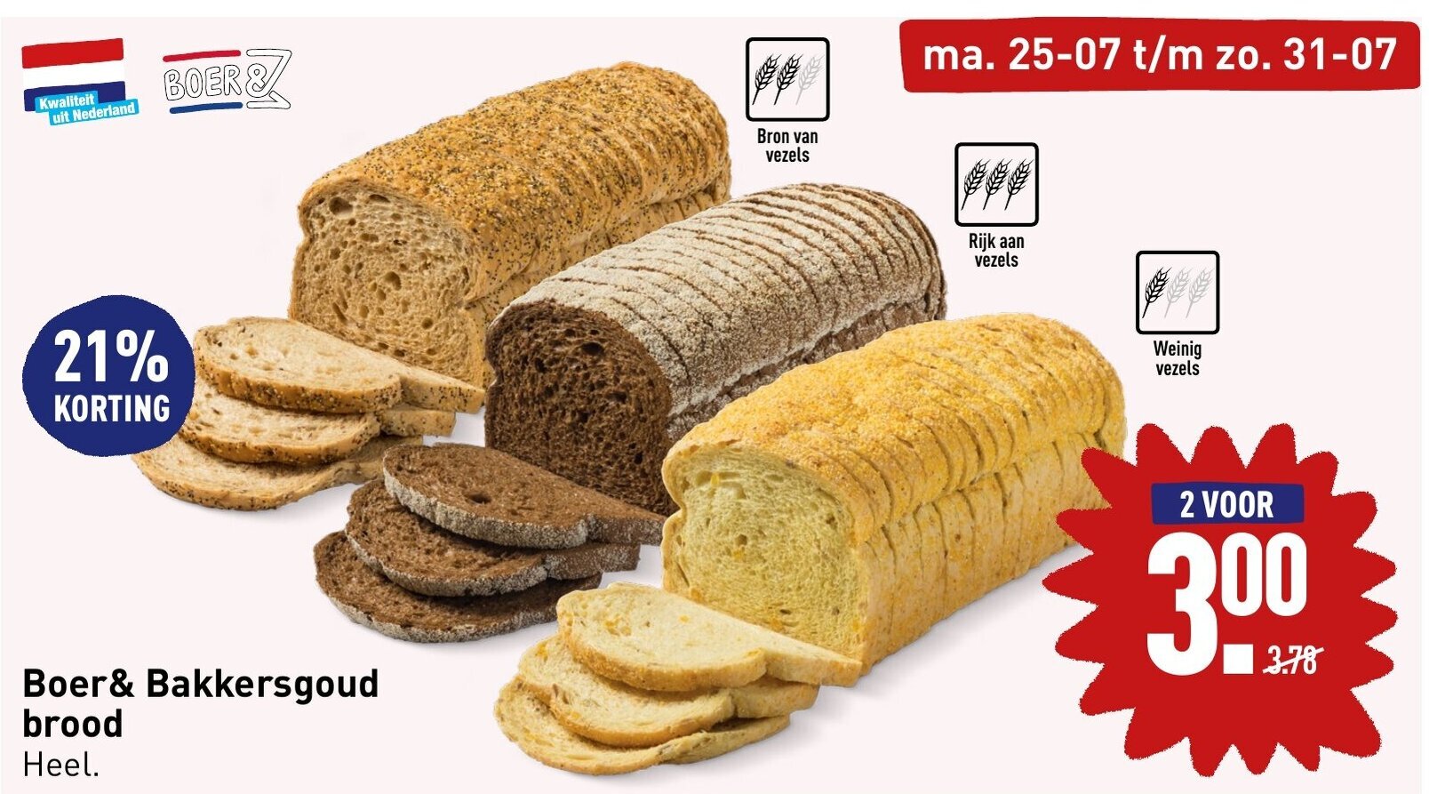 Boer& Bakkersgoud brood aanbieding bij ALDI