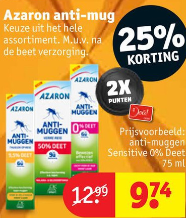 Azaron anti-mug aanbieding bij Kruidvat