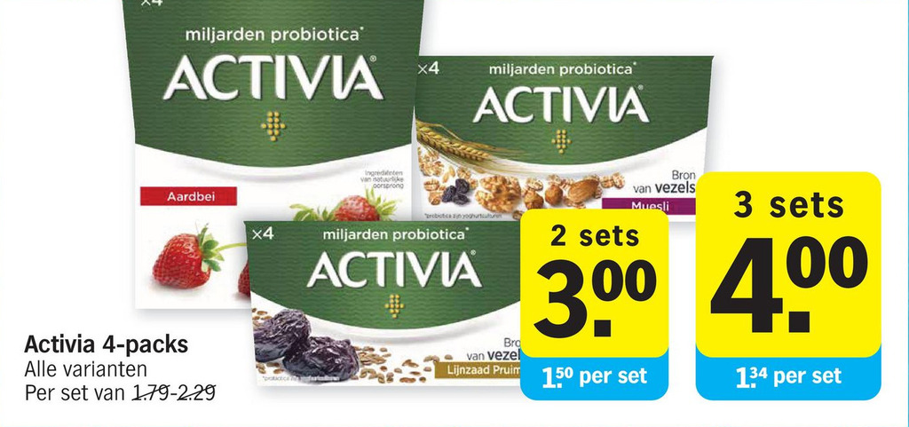 Activia 4-packs aanbieding bij Albert Heijn