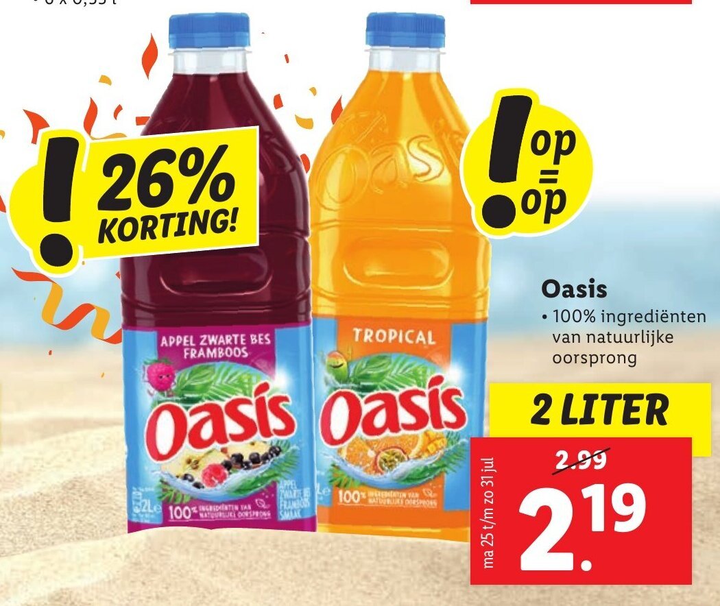 Oasis 2L aanbieding bij Lidl