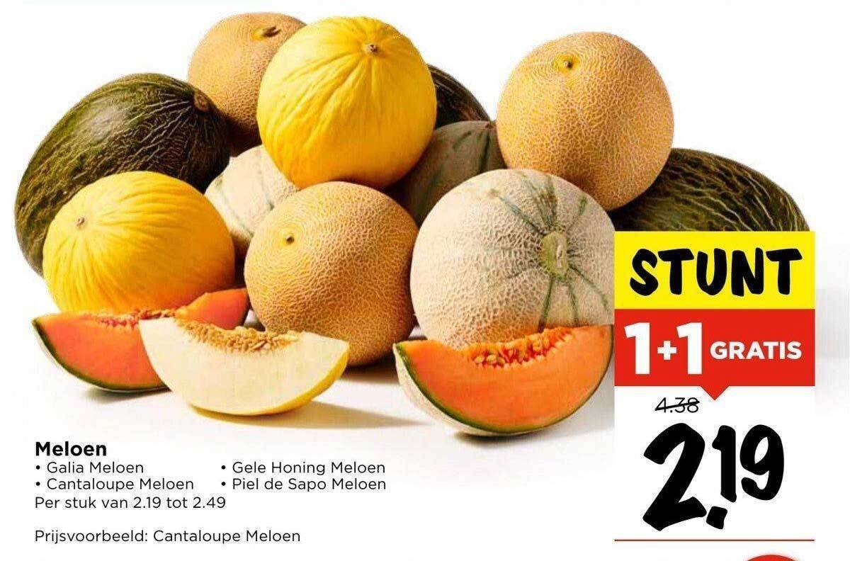 Meloen : galia meloen, cantaloupe meloen, gele honing meloen of piel de ...