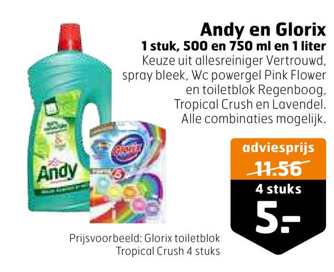 Andy en glorix aanbieding bij Trekpleister