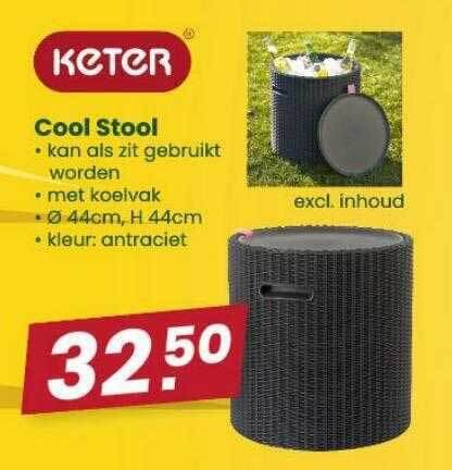 Keter cool stool aanbieding bij Van Cranenbroek