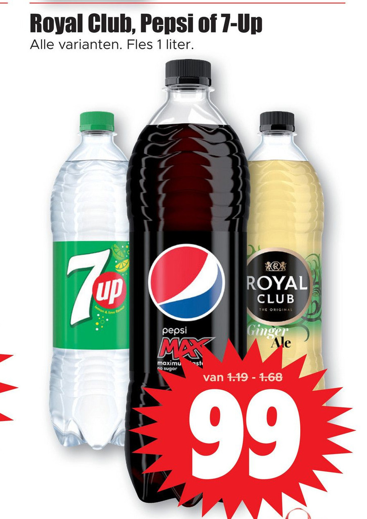 Royal club, pepsi of 7-up aanbieding bij Dirk