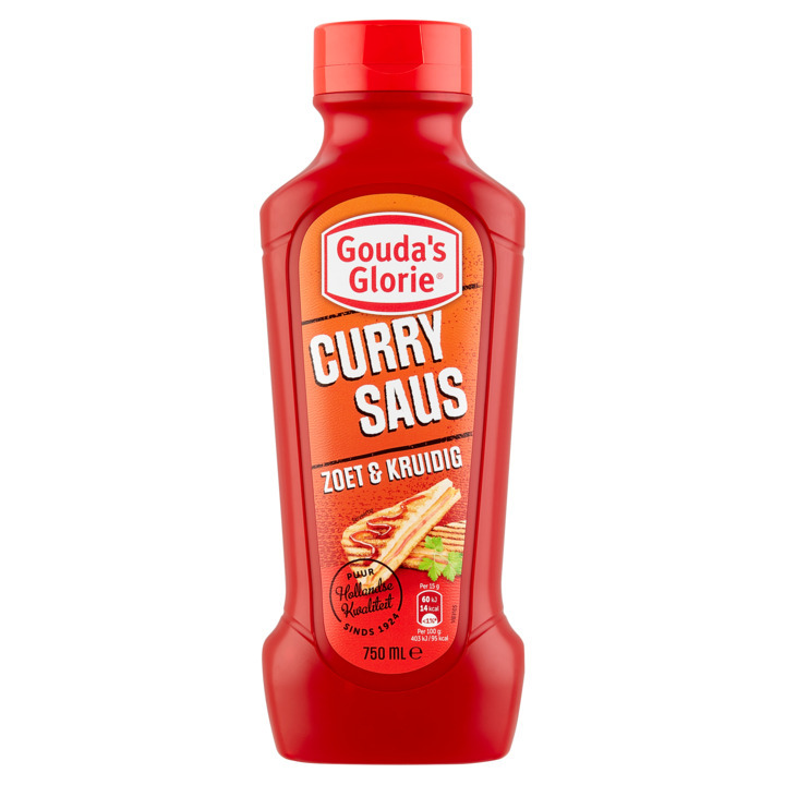 Gouda's glorie currysaus 750ml aanbieding bij Jumbo