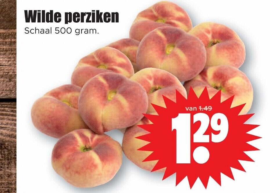 Wilde perziken Schaal 500 gram aanbieding bij Dirk