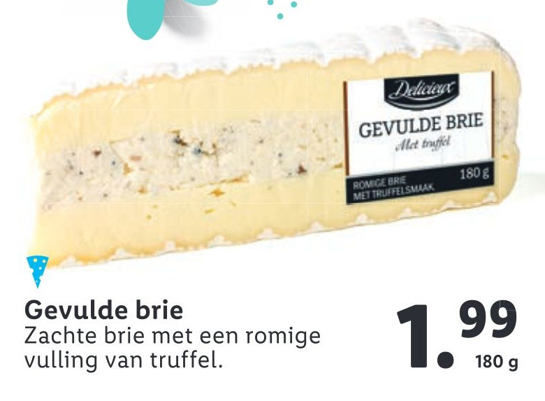 Gevulde brie 180g aanbieding bij Lidl