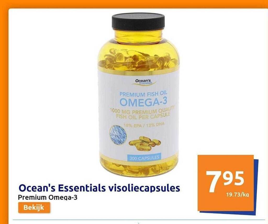 Ocean's essentials visoliecapsules aanbieding bij Action