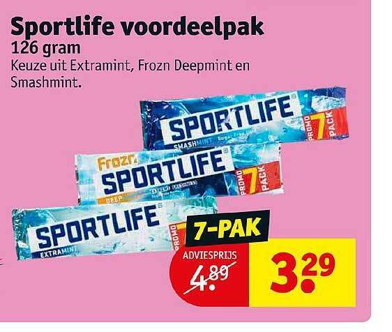 Sportlife voordeelpak aanbieding bij Kruidvat