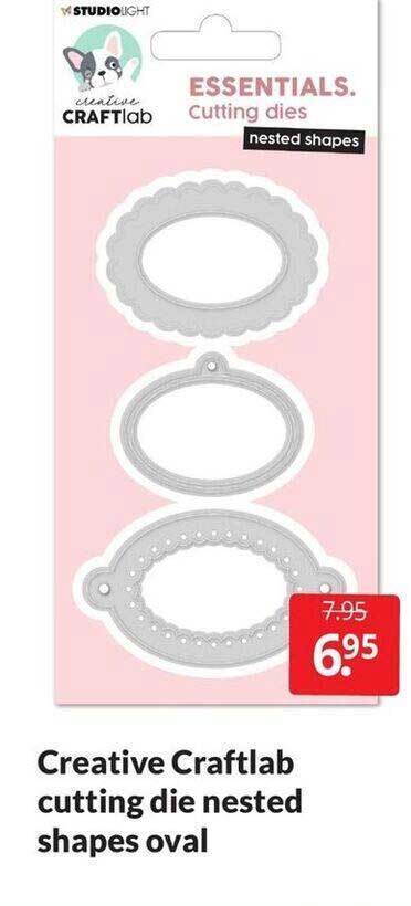 Creative craftlab cutting die nested shapes oval aanbieding bij Boekenvoordeel