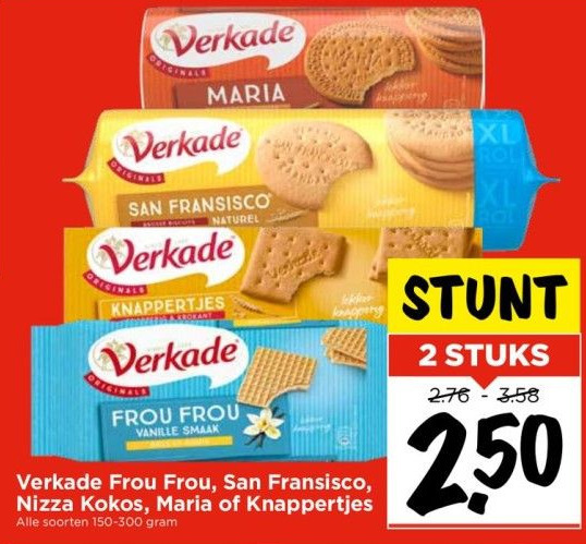 Verkade frou frou, san fransisco, nizza kokos, maria of knappertjes ...