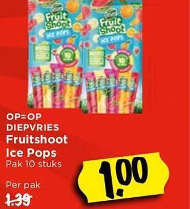 Fruitshoot ice pops aanbieding bij Vomar Voordeelmarkt