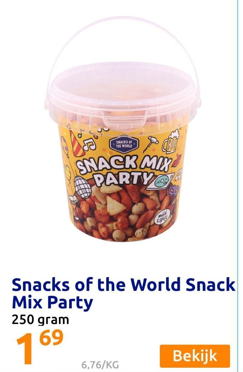 Snacks of the World Snack Mix Party 250g aanbieding bij Action