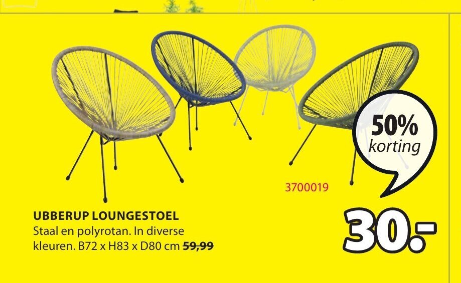 Ubberup Loungestoel B72 x H83 x D80 cm aanbieding bij Jysk