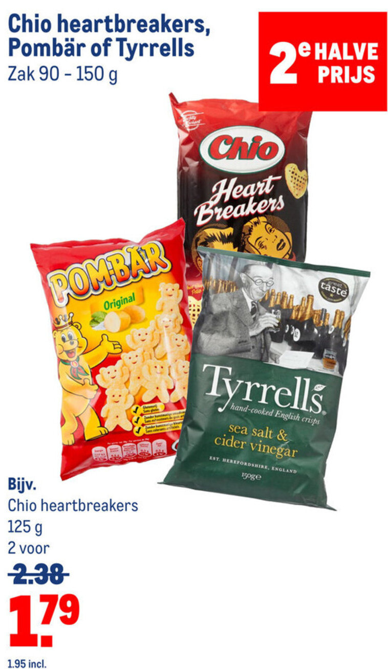 Chio heartbreakers, Pombar of Tyrelles aanbieding bij Makro