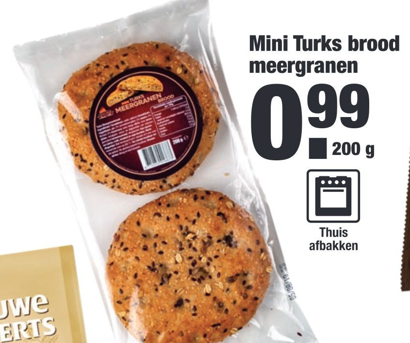 Mini Turks brood meergranen aanbieding bij ALDI