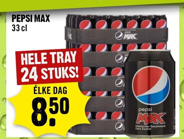 Pepsi Max 33 cl aanbieding bij Dirck 3