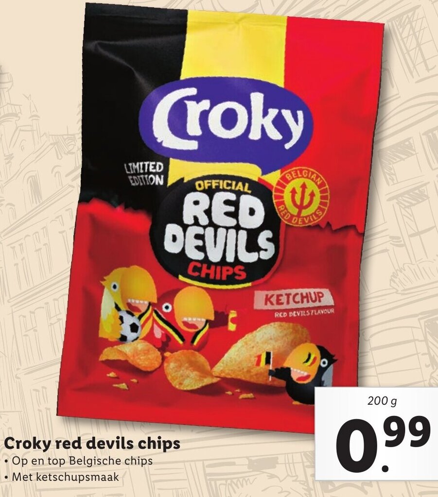 Croky Red Devil chips 200g aanbieding bij Lidl