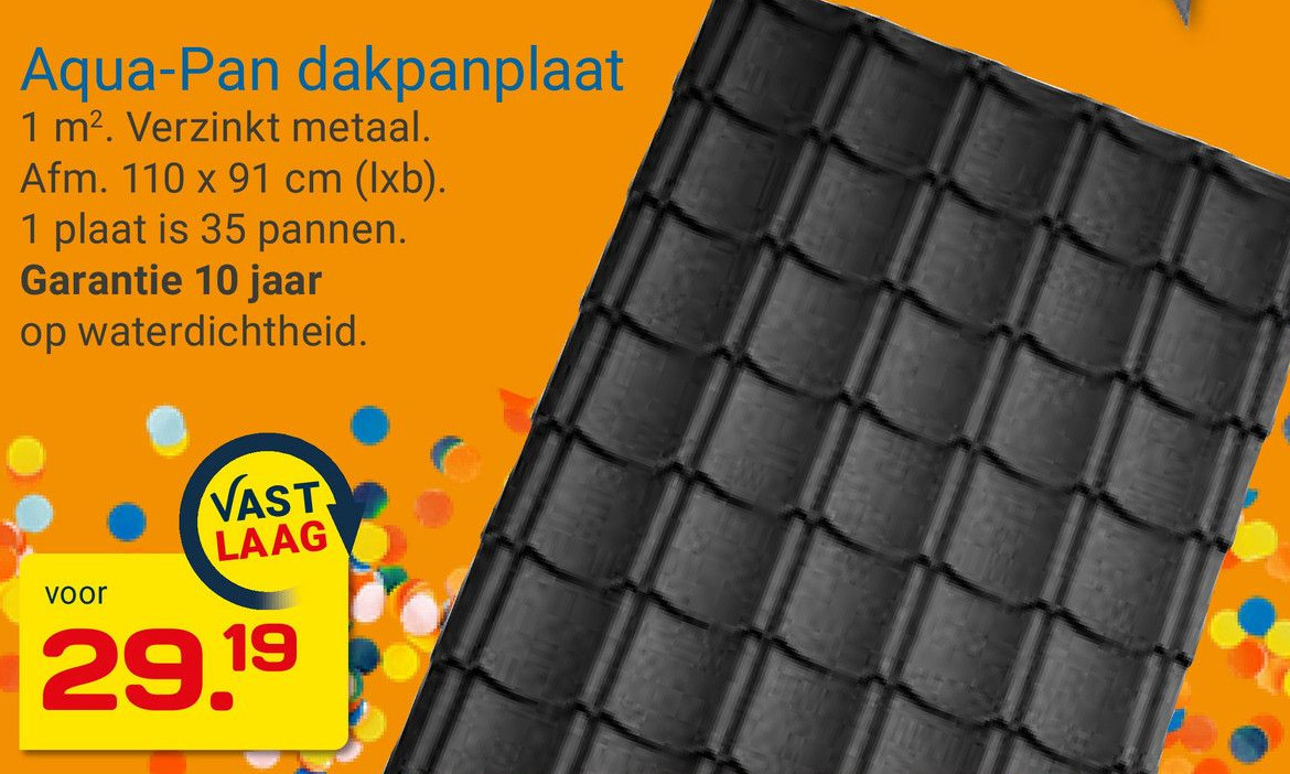 Aqua-Pan dakpanplaat aanbieding bij Kluswijs