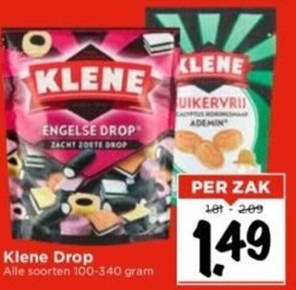 Klene Drop 100g aanbieding bij Vomar
