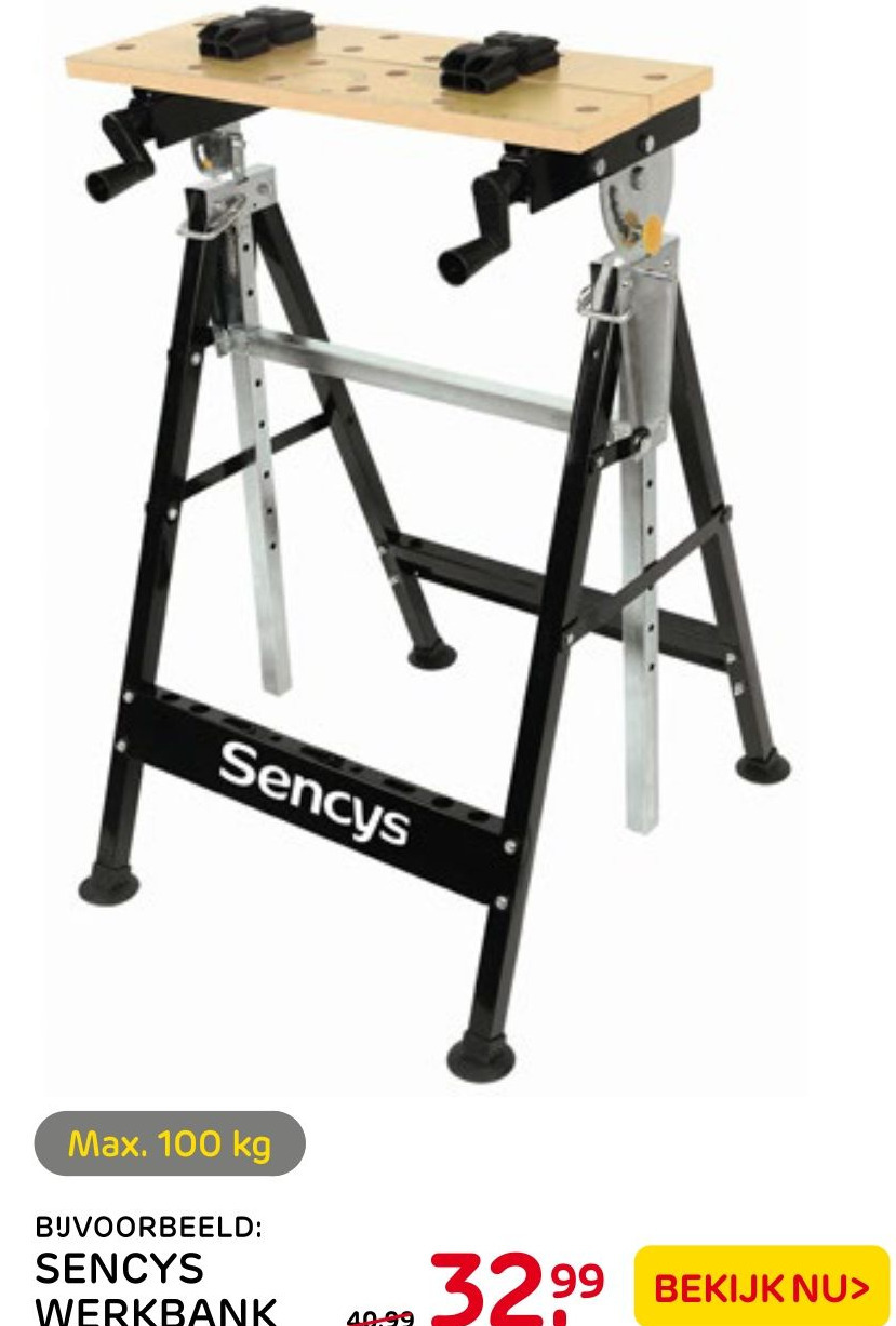 Sencys werkbank aanbieding bij Praxis