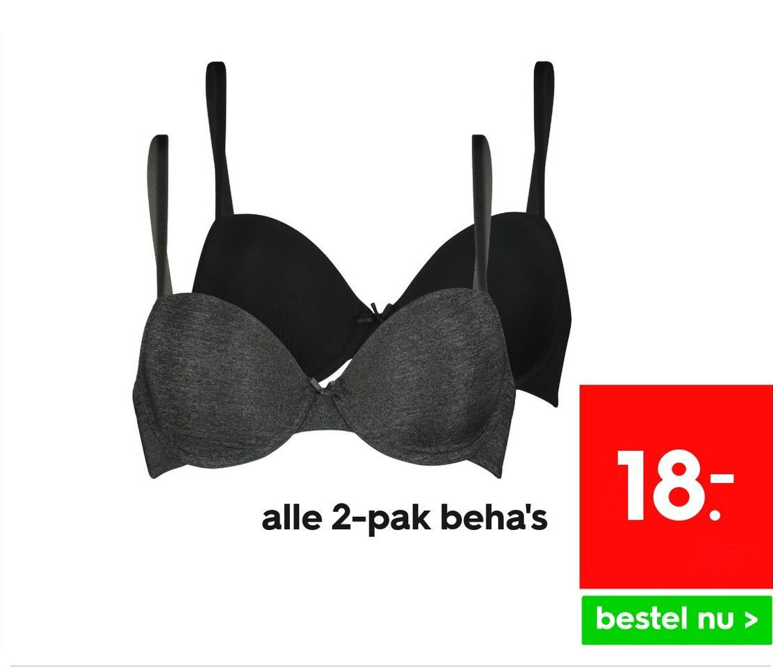 Alle 2-pak beha's aanbieding bij HEMA