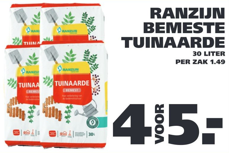 Ranzijn bemeste tuinaarde aanbieding bij Ranzijn