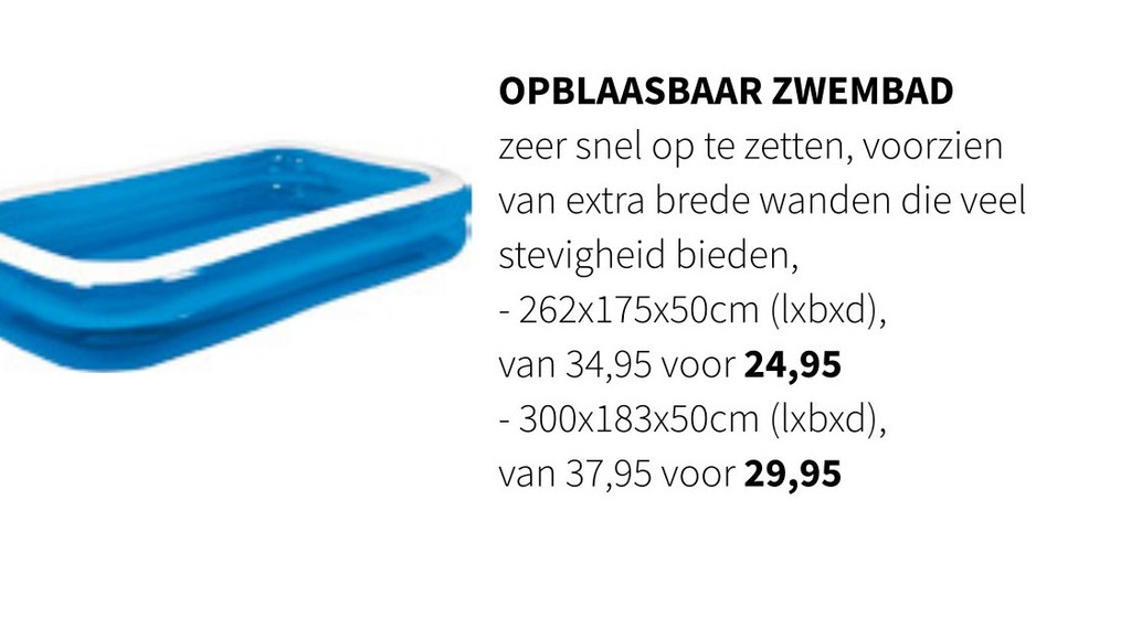 Opblaasbaar zwembad aanbieding bij Nijhof