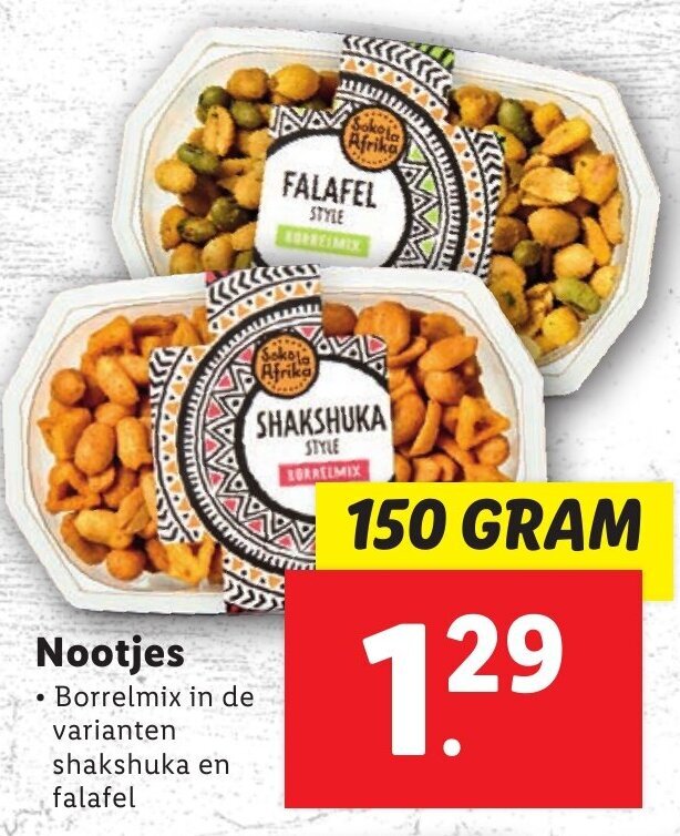 Nootjes 150 gram aanbieding bij Lidl