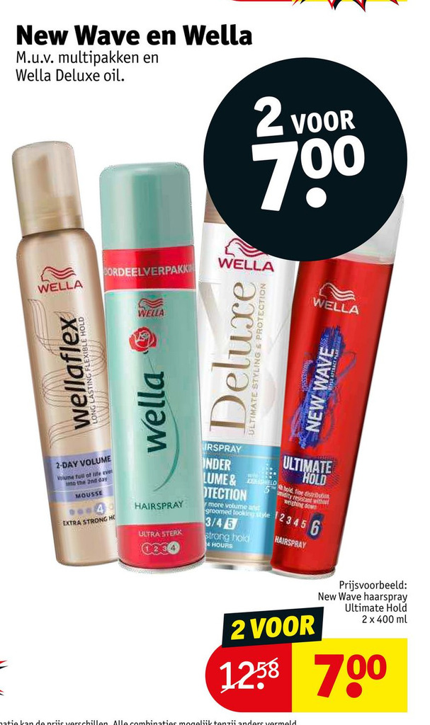 New wave en wella aanbieding bij Kruidvat