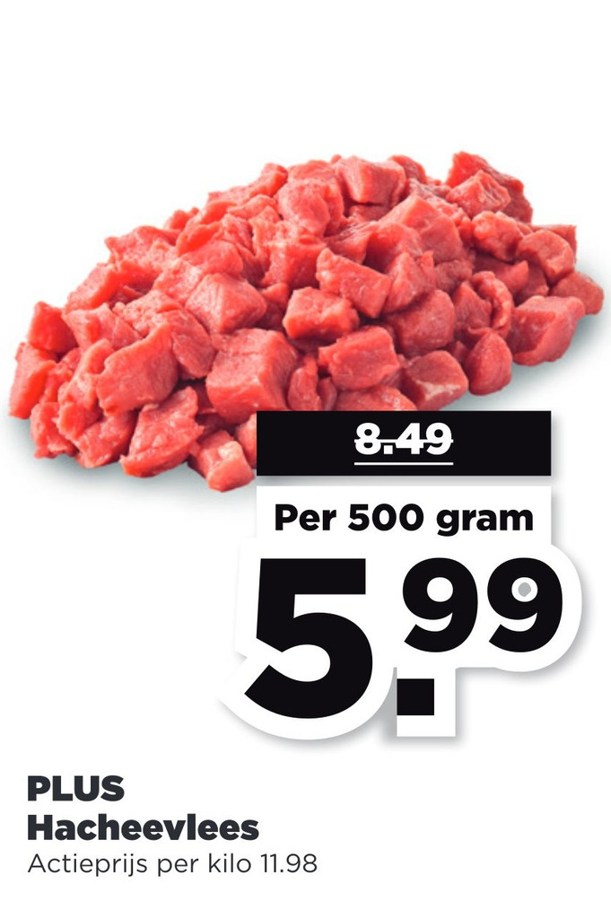 Plus hacheevlees aanbieding bij PLUS