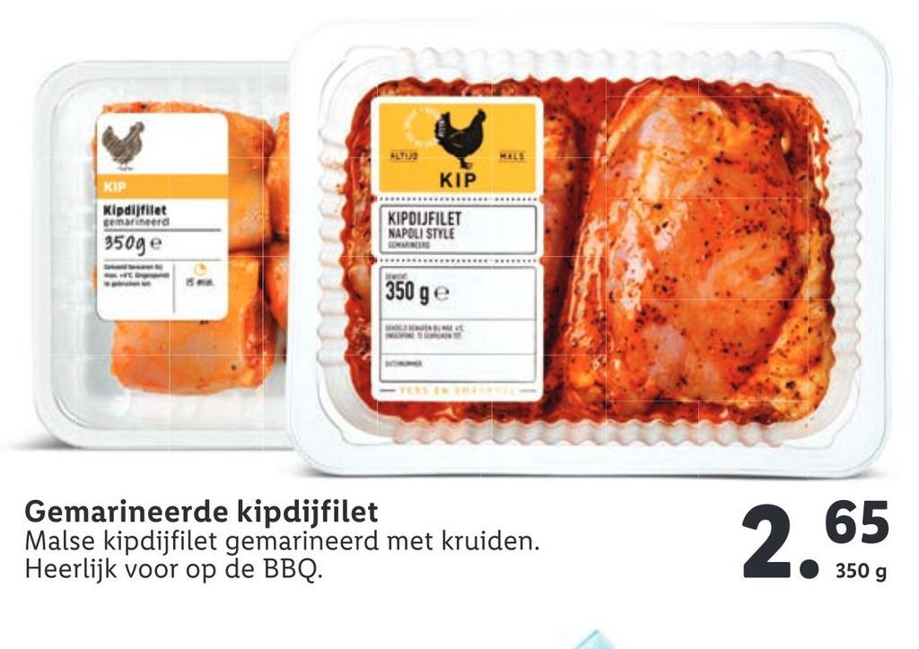 Gemarineerde kipdijfilet 350g aanbieding bij Lidl