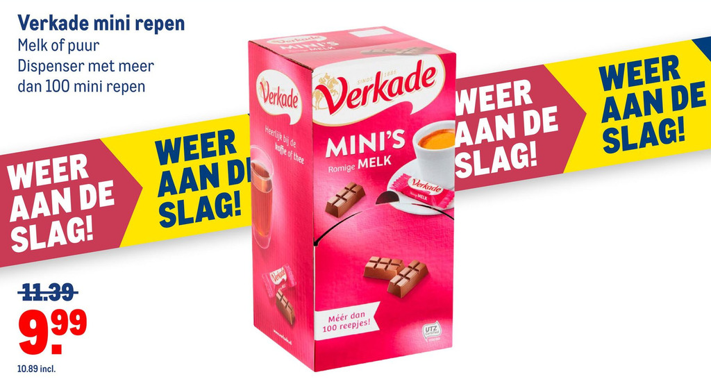 Verkade mini repen aanbieding bij Makro
