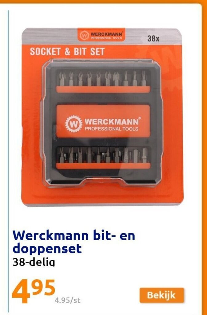 Werckmann bit- en doppenset 38-delig aanbieding bij Action