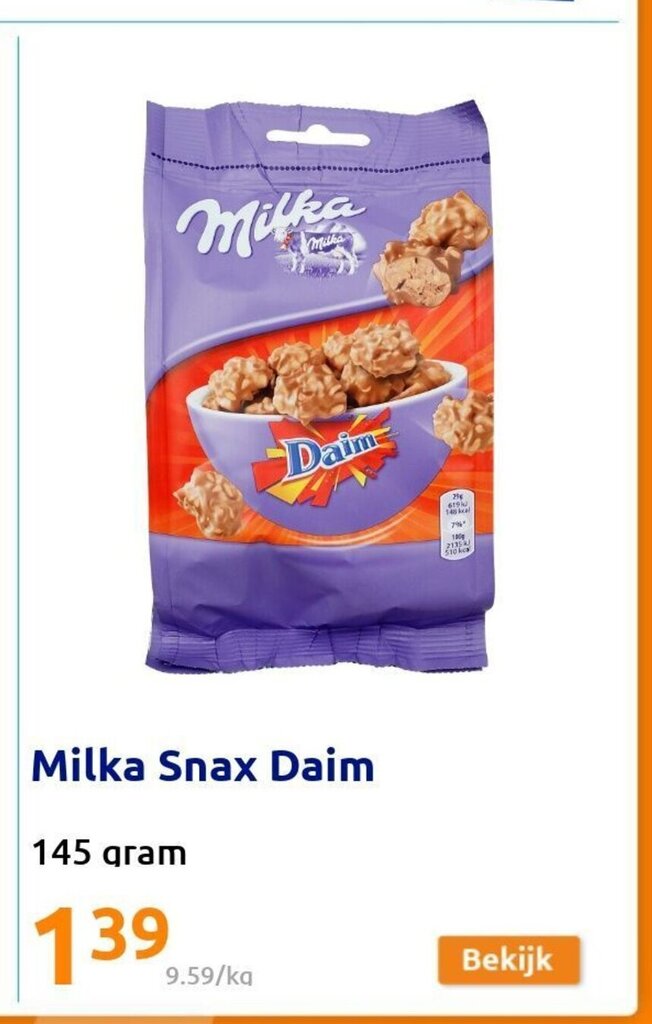 Milka Snax Daim 145 gram aanbieding bij Action